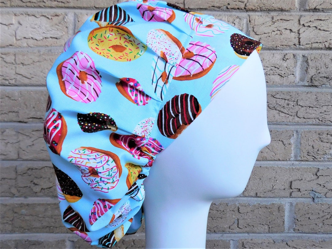Donut Bouffant Scrub Cap - Donut Hat for Women - Donuts 0029 - Etsy