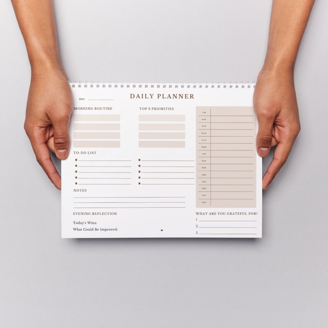 Printable Daily Planner PDF | A4 Landscape Minimalist Planner | To-do ...