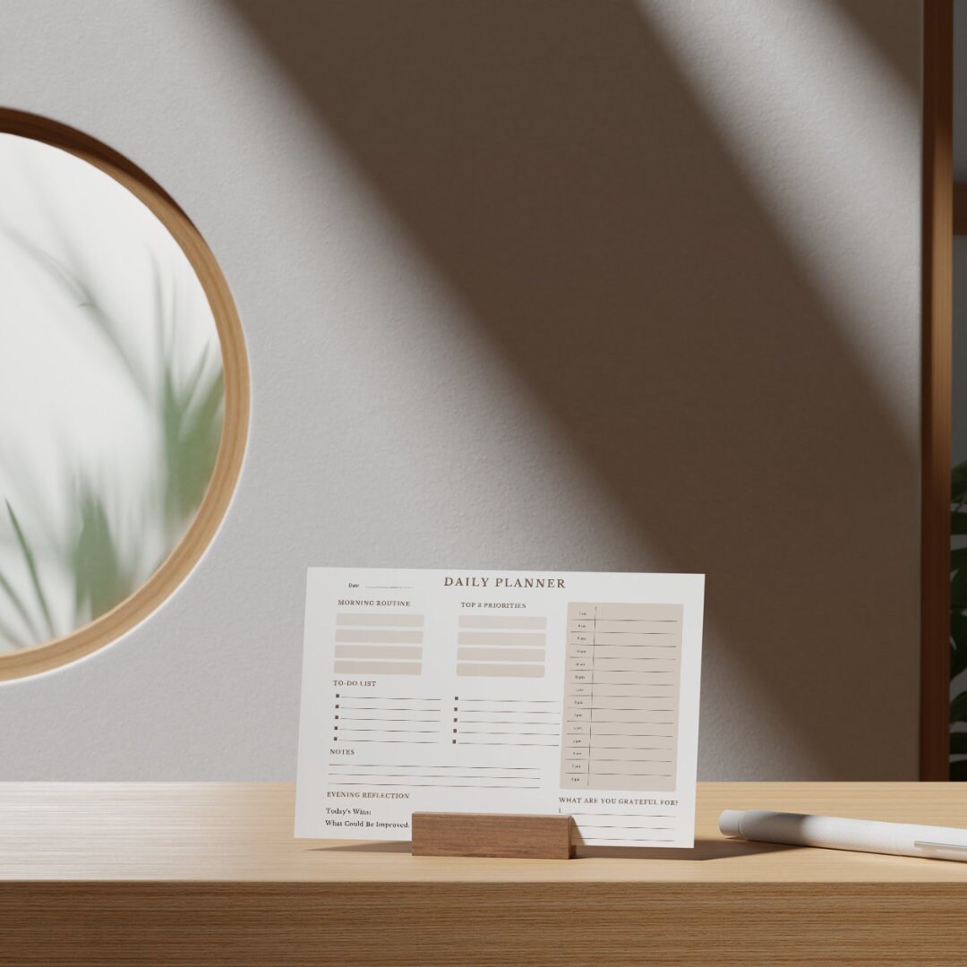 Printable Daily Planner PDF | A4 Landscape Minimalist Planner | To-do ...