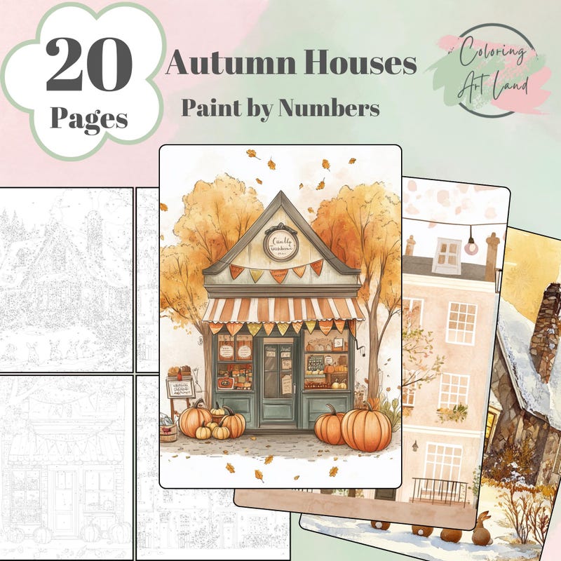 Fall Paint by Numbers Kit for Adults - Etsy