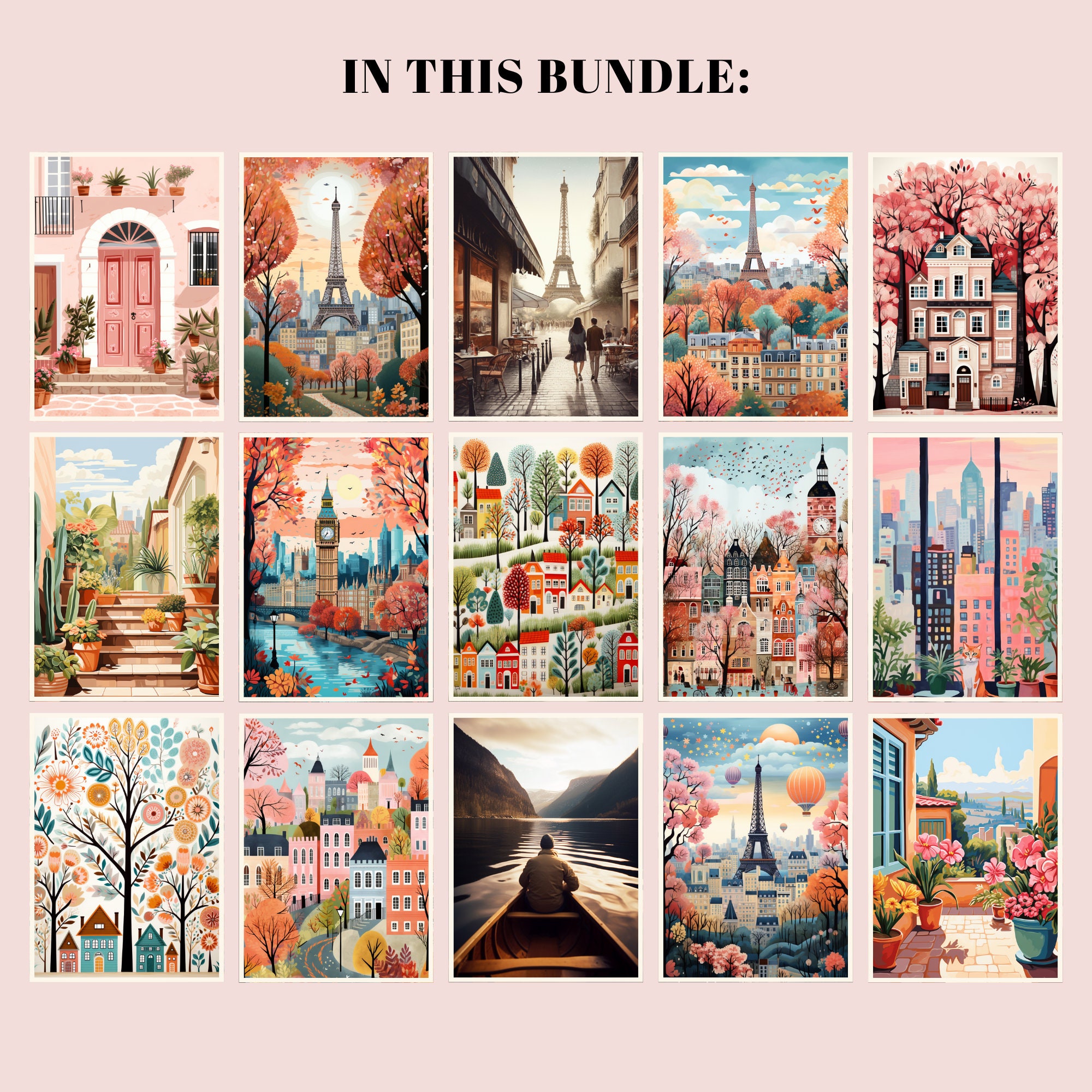 50 Landscape Paint by Numbers, Landscape Coloring Pages, Color by ...