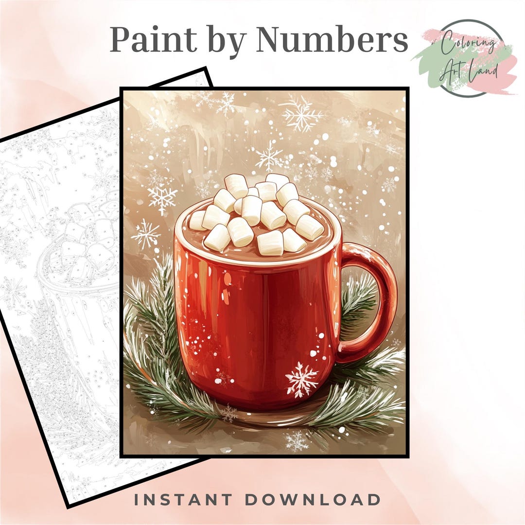Color by Numbers Christmas, Christmas Coloring Activity, Adults ...