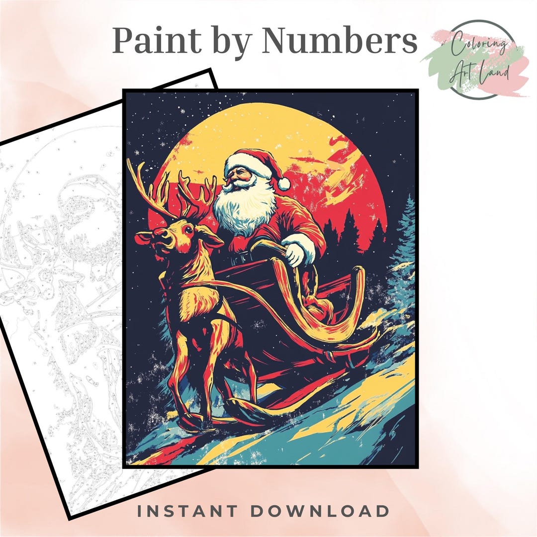 Color by Numbers Christmas, Santa Claus Pop, Christmas Coloring ...