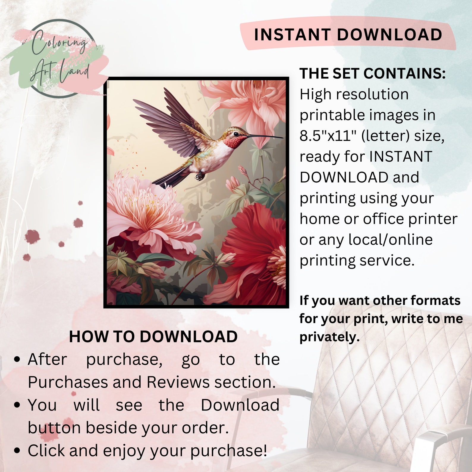 Beautiful Hummingbird Paint by Numbers, Animal Coloring Pages, Color by ...