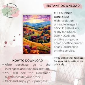 15 Landscape Paint by Numbers, Landscape Coloring Pages, Color by ...