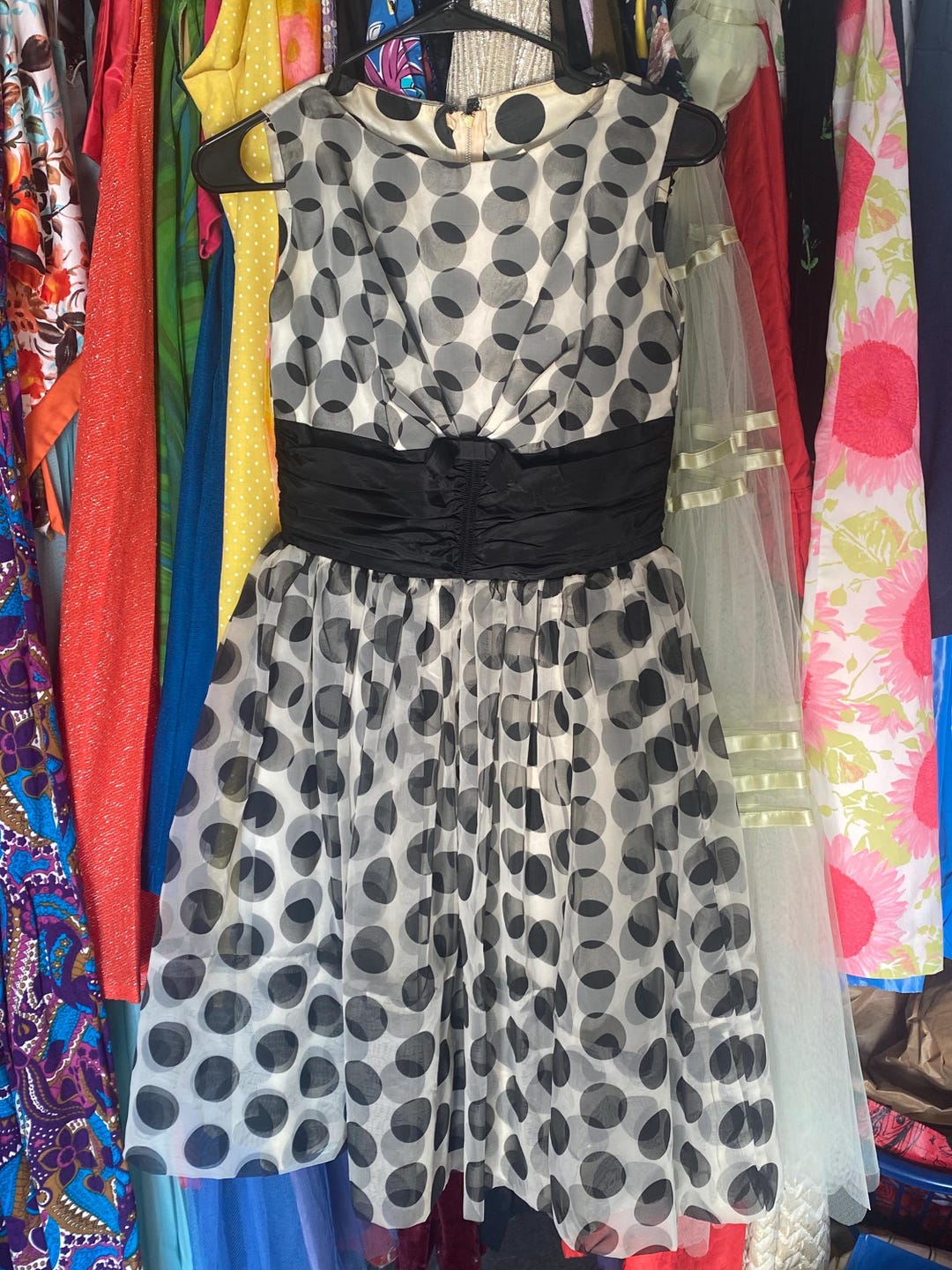 VTG 1950s Polka Dot Party Dress - Etsy