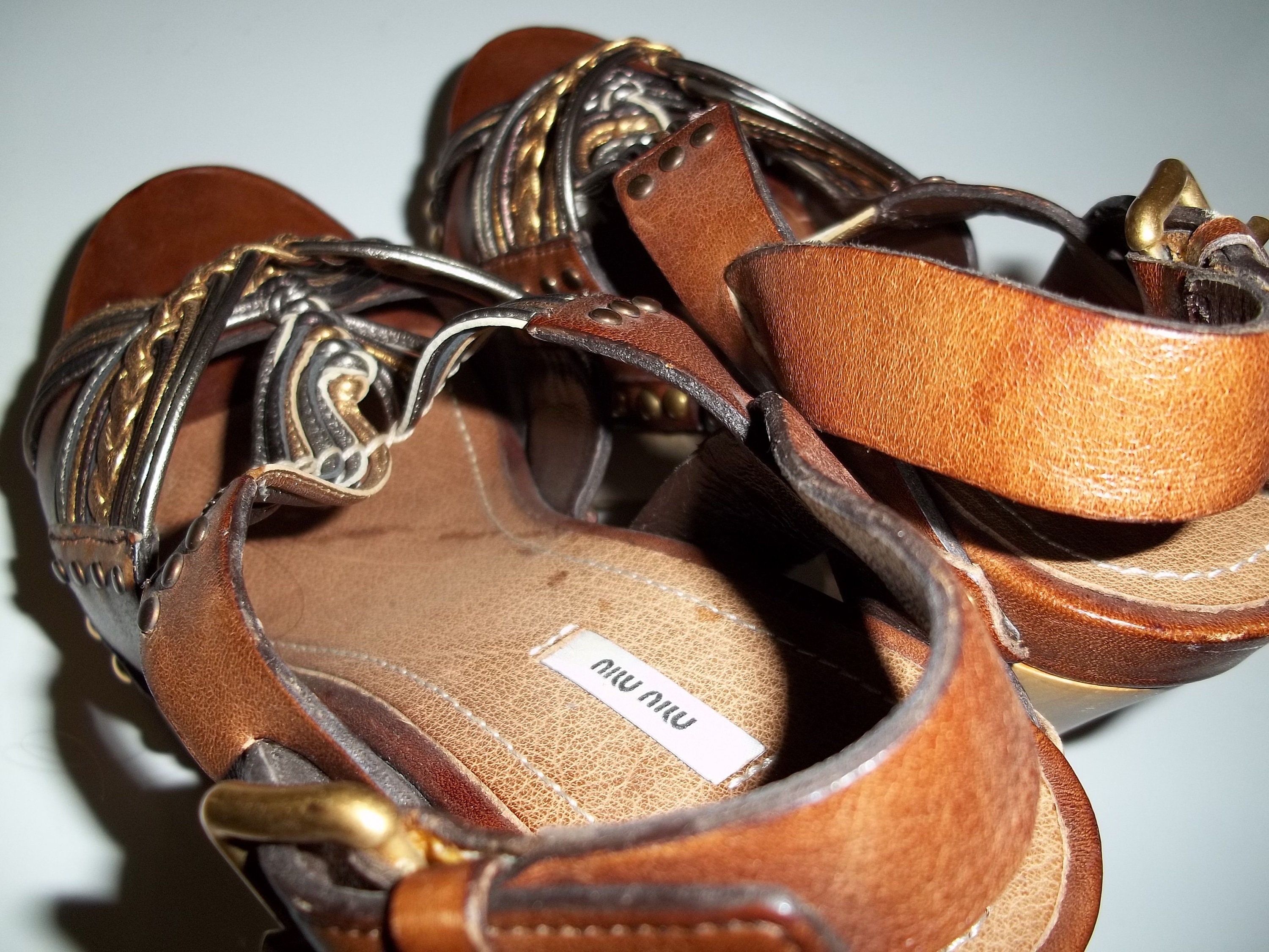 Vintage 2000s/y2k Wooden Miu Miu Heel/wedges/platforms/clogs - Etsy