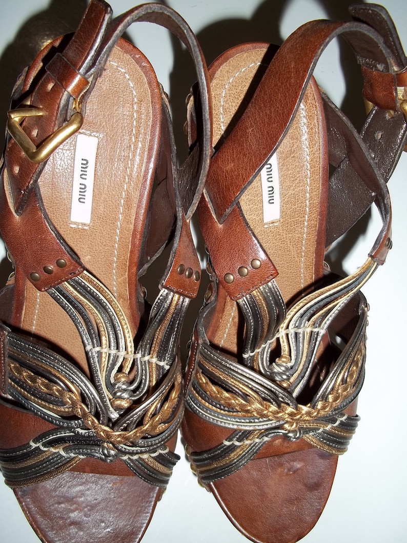 Vintage 2000s/y2k Wooden Miu Miu Heel/wedges/platforms/clogs - Etsy