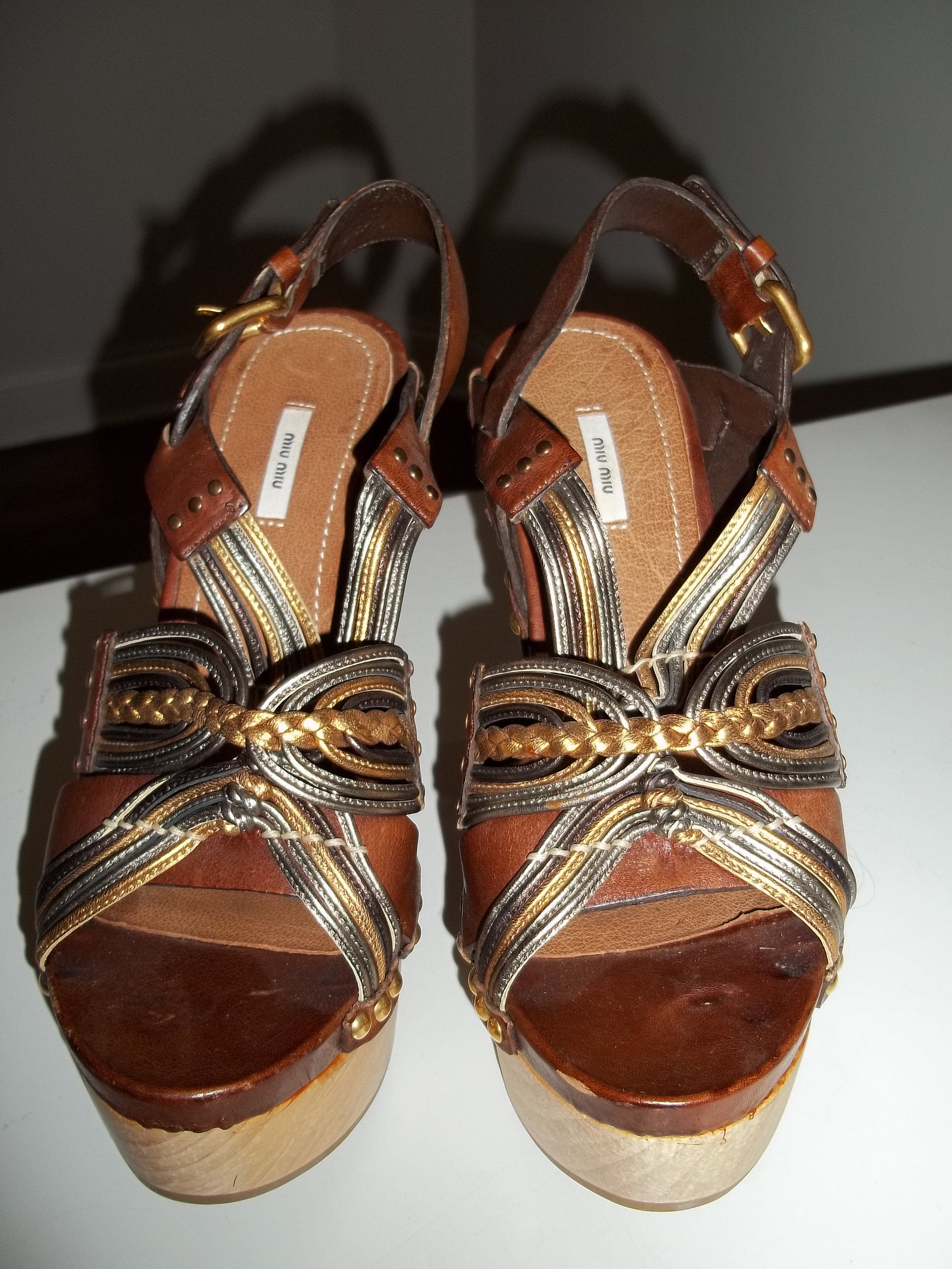 Vintage 2000s/y2k Wooden Miu Miu Heel/wedges/platforms/clogs - Etsy