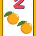 Number Colorful Fruit Number Flashcards 1-10 Digital Download,flash ...