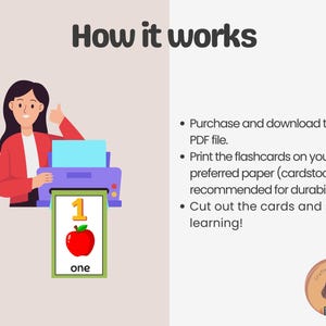 Number Colorful Fruit Number Flashcards 1-10 Digital Download,flash ...