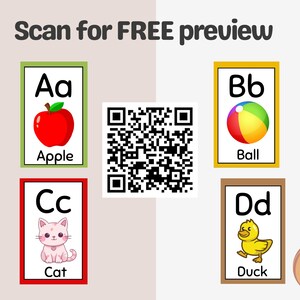 Colorful ABC Flashcards Digital Download, Alphabet Flash Cards ...