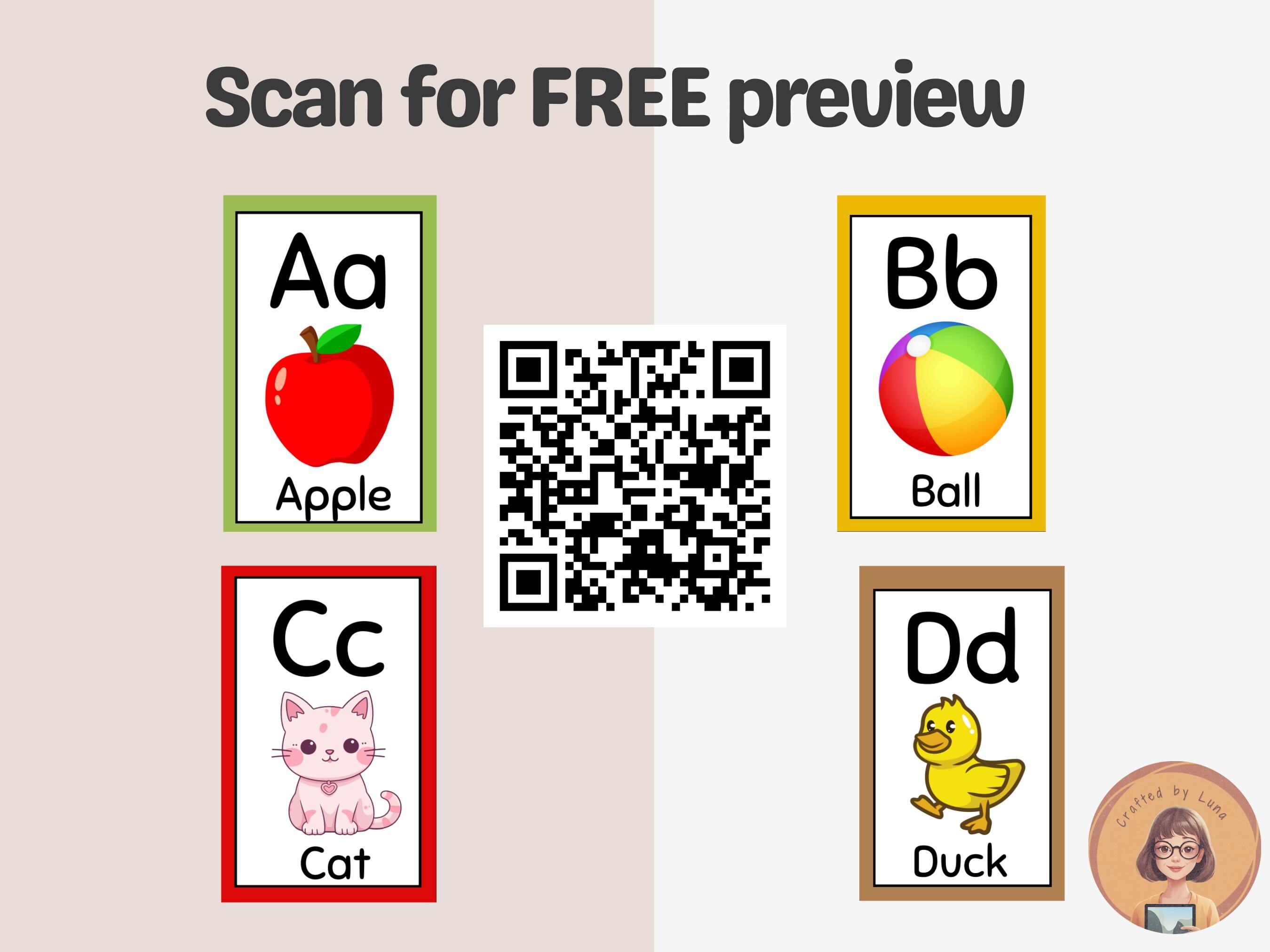 Colorful ABC Flashcards Digital Download, Alphabet Flash Cards ...