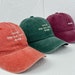 Custom Text Embroidered Hat, Personalized Cap, Vintage Baseball Hat ...