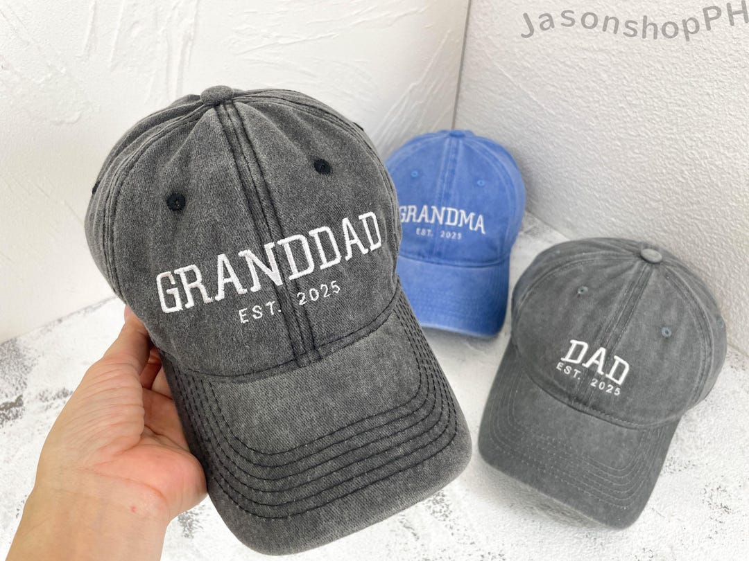 Custom Embroidered Grandad Hat | Vintage Baseball Hat | Gift for New ...