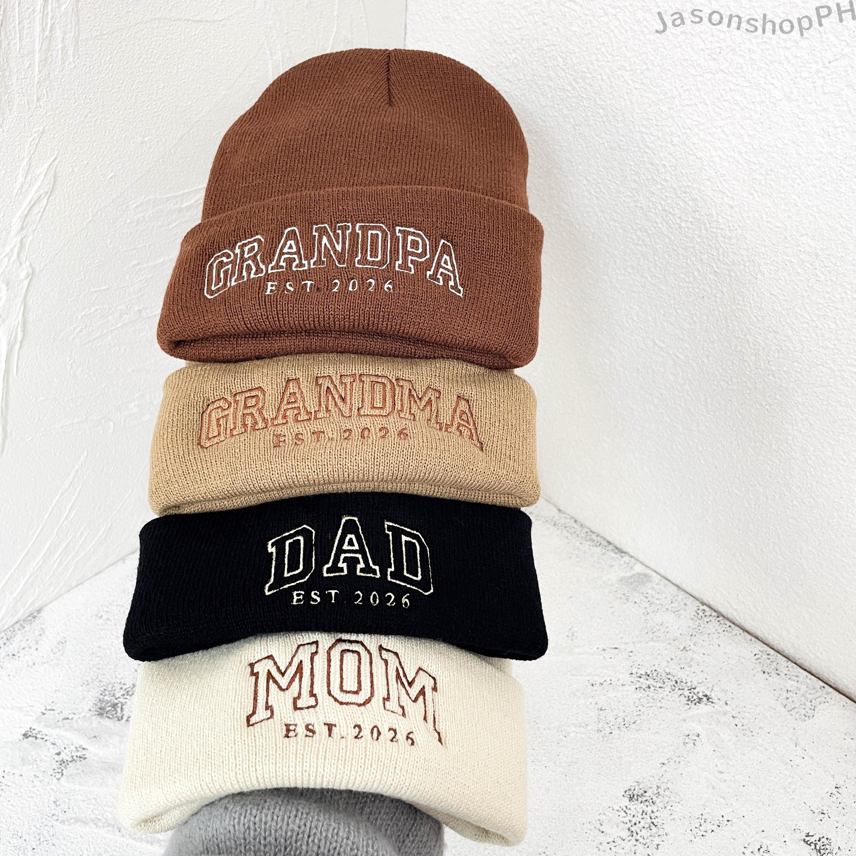 Embroidered Family Winter Beanies | Custom Unisex Beanie Hat ...