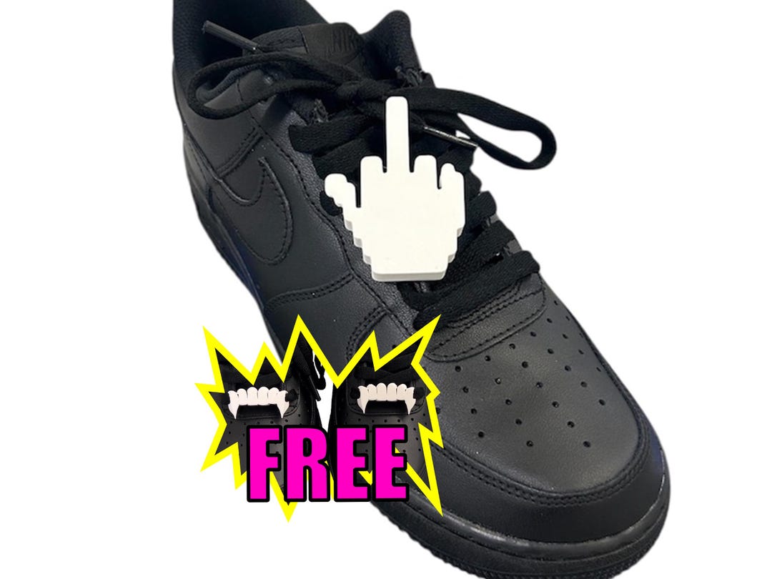 Y2k Middle Finger Fuck You Shoelace Charm Sneaker Accessory - Etsy
