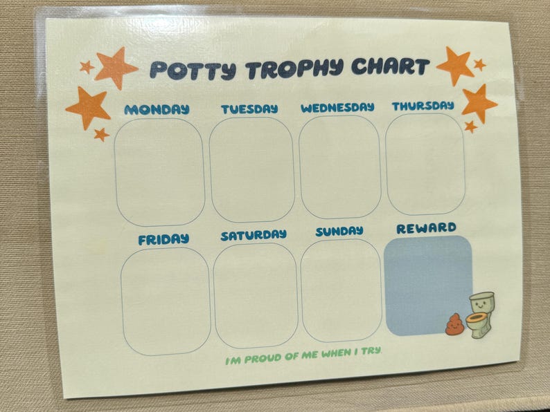 Laminated Potty Training Chart – Visual Routine, Neurodivergent Kids ...