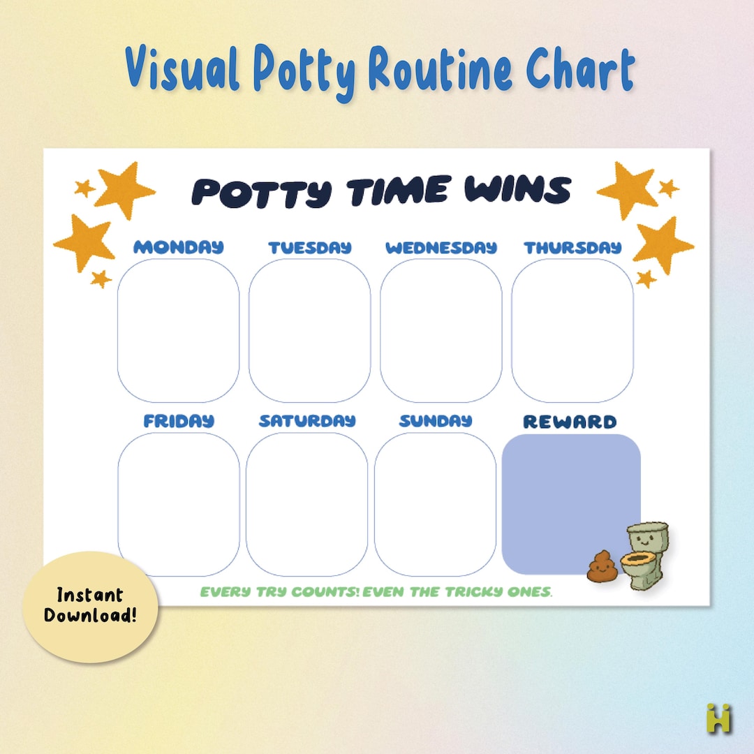 Potty Training Chart: Visual Routine for Neurodivergent Kids (PDF) - Etsy