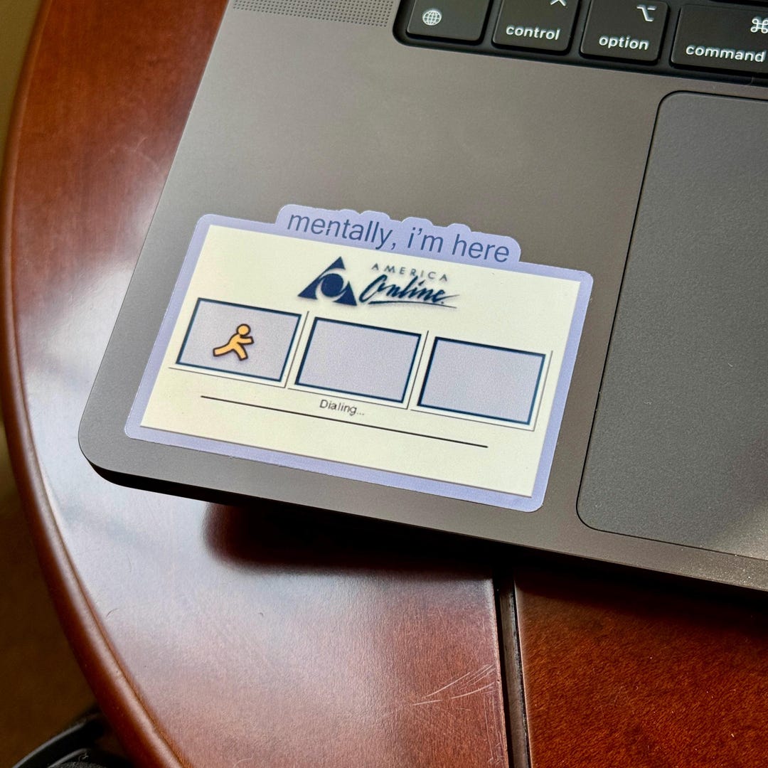 AOL Dial-up Sticker: Retro 2000s Humor Vinyl Decal - Etsy