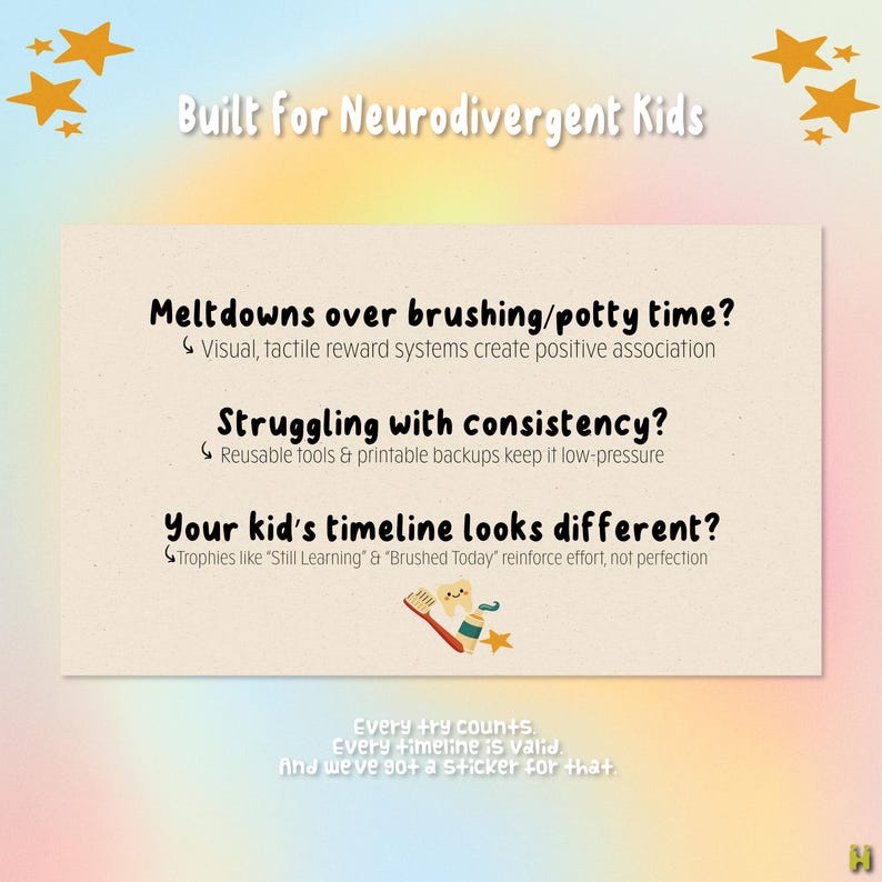 Brushing Routine Chart for Kids: Quest for the Shiniest Smile Visual ...