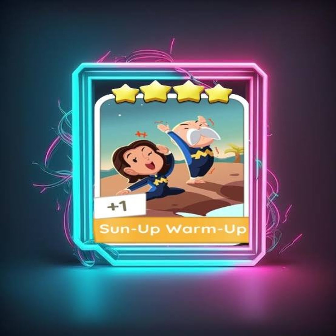 Sun-up Warm-up Monopoly Go Card Sticker 4-star 2nd Album - Etsy