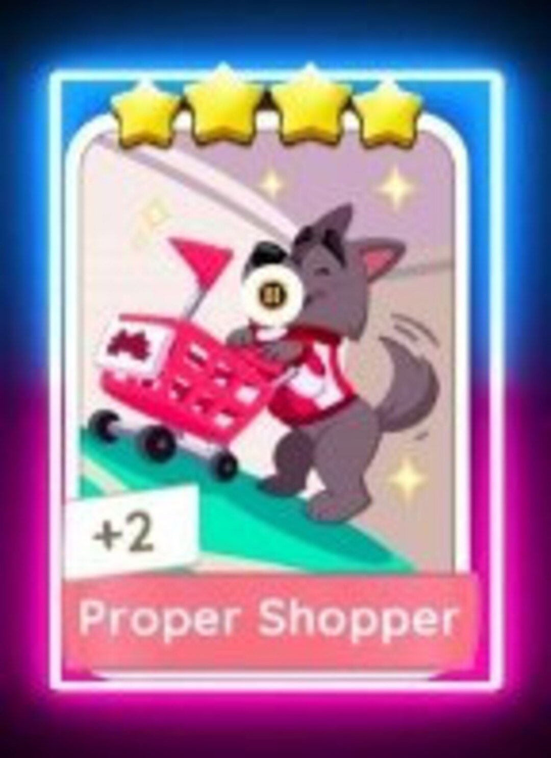 Proper Shopper Monopoly Go Card Sticker 4-star 1st Album - Etsy