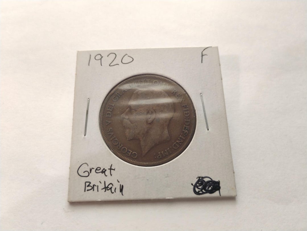 Great Britain (UK) 1920 One Penny Coin - Etsy