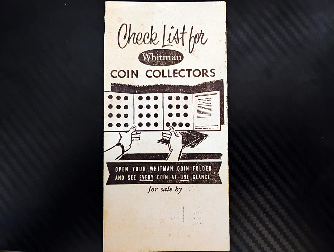 Whitman Checklist for Coin Collectors 1960s Vintage Catalog - Etsy