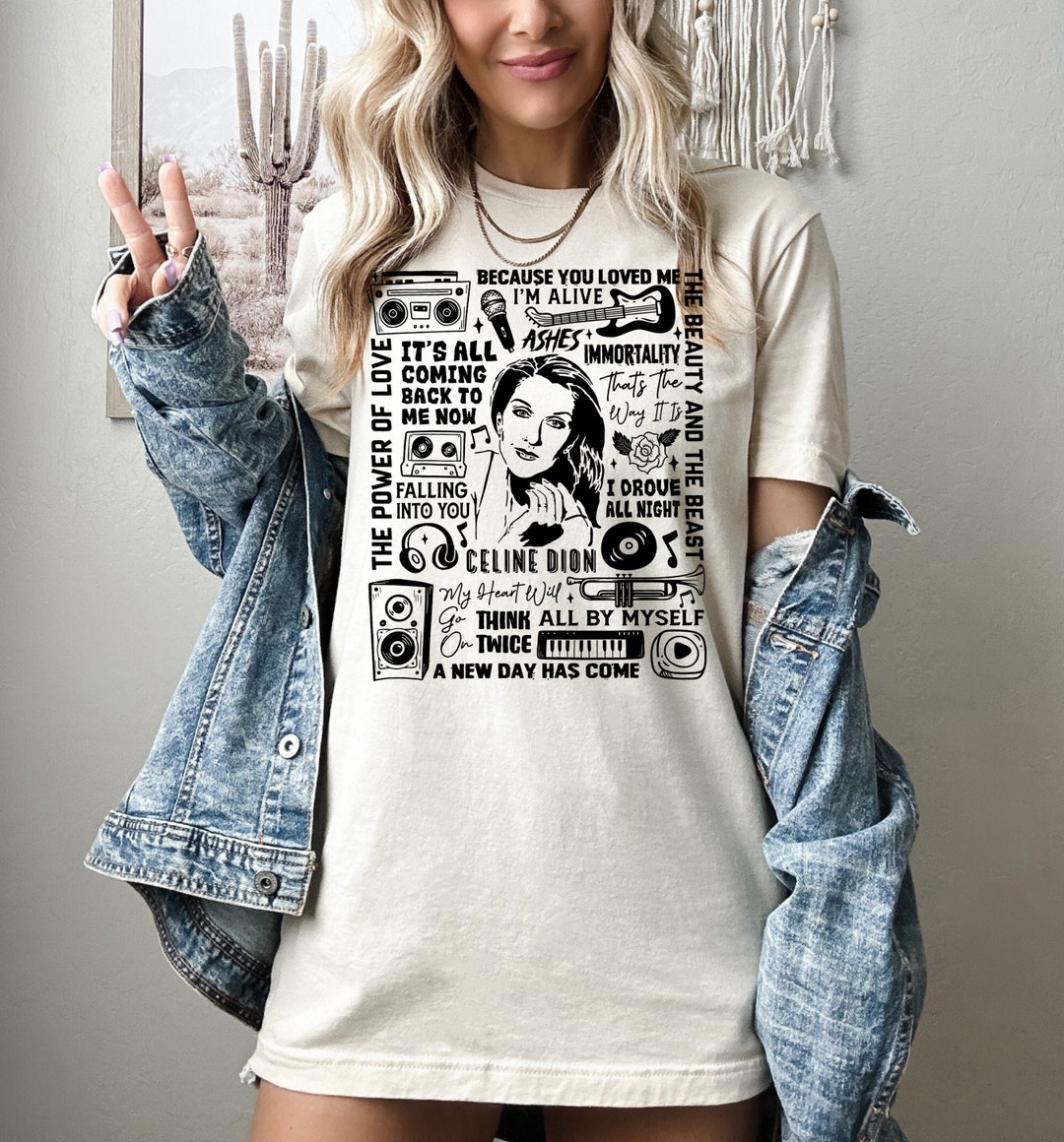 Celine Dion Shirt Celine Dion Concert Shirt Pop Music Shirt Celine Dion ...