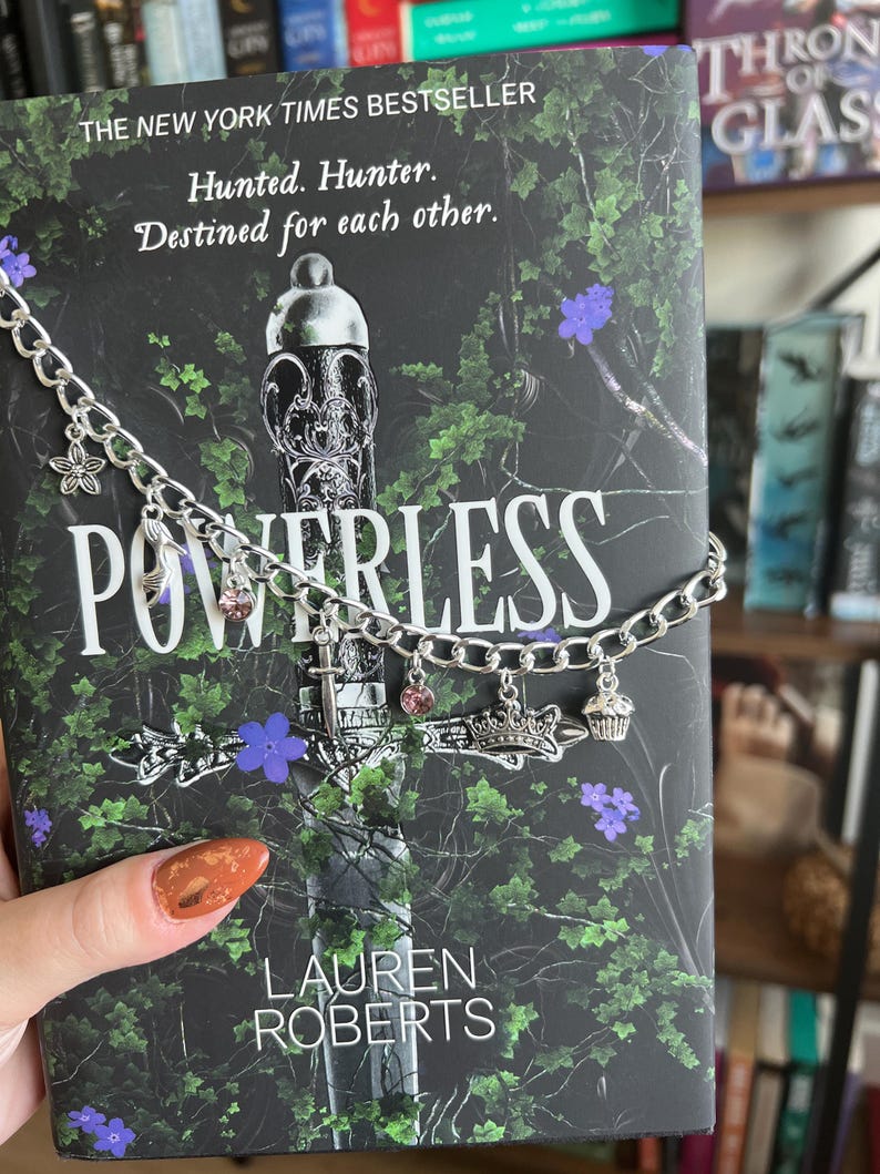 Powerless Charm Necklace: Bookish Merch, Lauren Roberts - Etsy