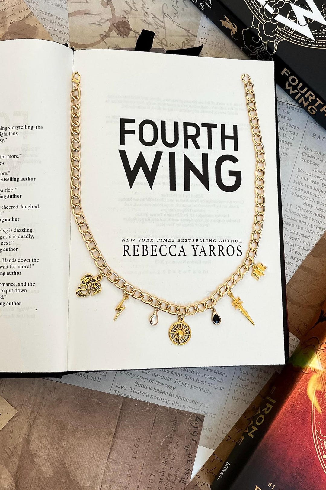 Fourth Wing Charm Necklace, Fourth Wing Merch, Fourth Wing Merch ...