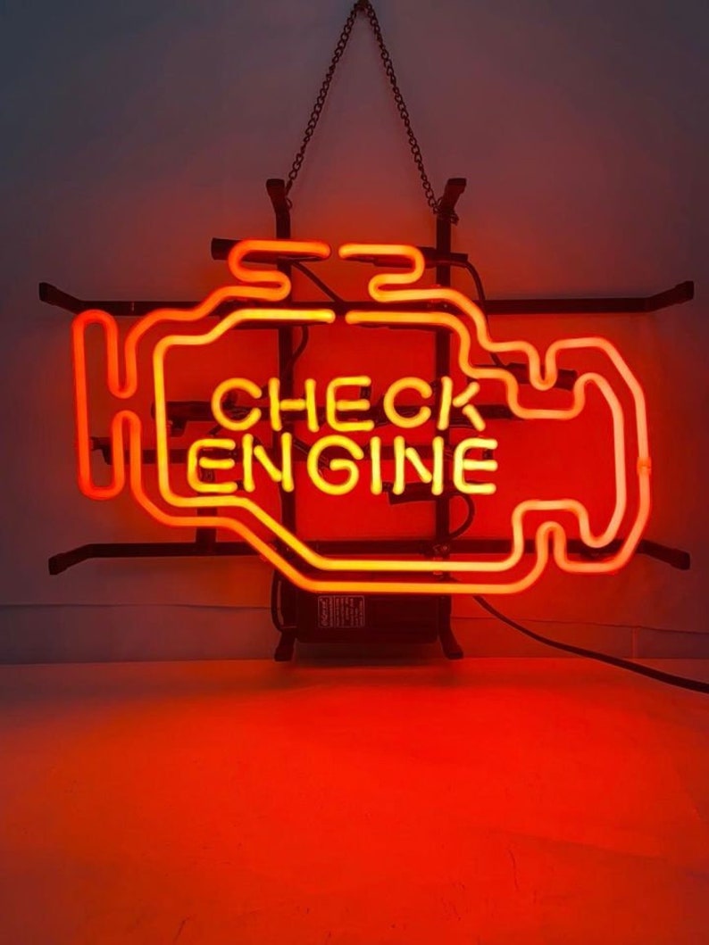 Neon Check Engine Sign - Etsy