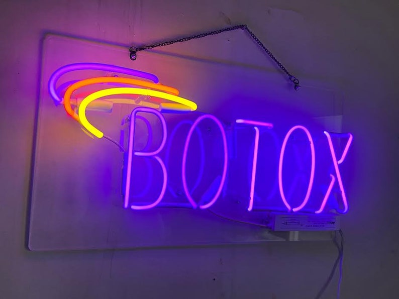Neon Botox Business Glass Neon Sign - Etsy
