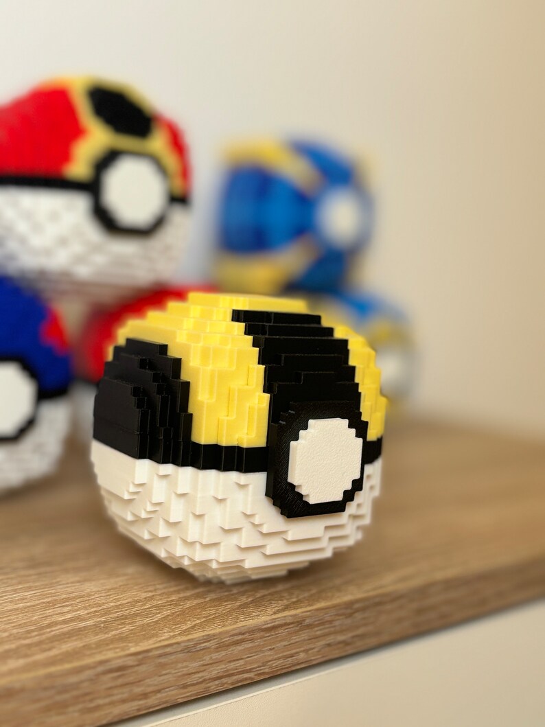 Pixel Ultra Ball Replica Perfect Gift for Pokémon Fans - Etsy