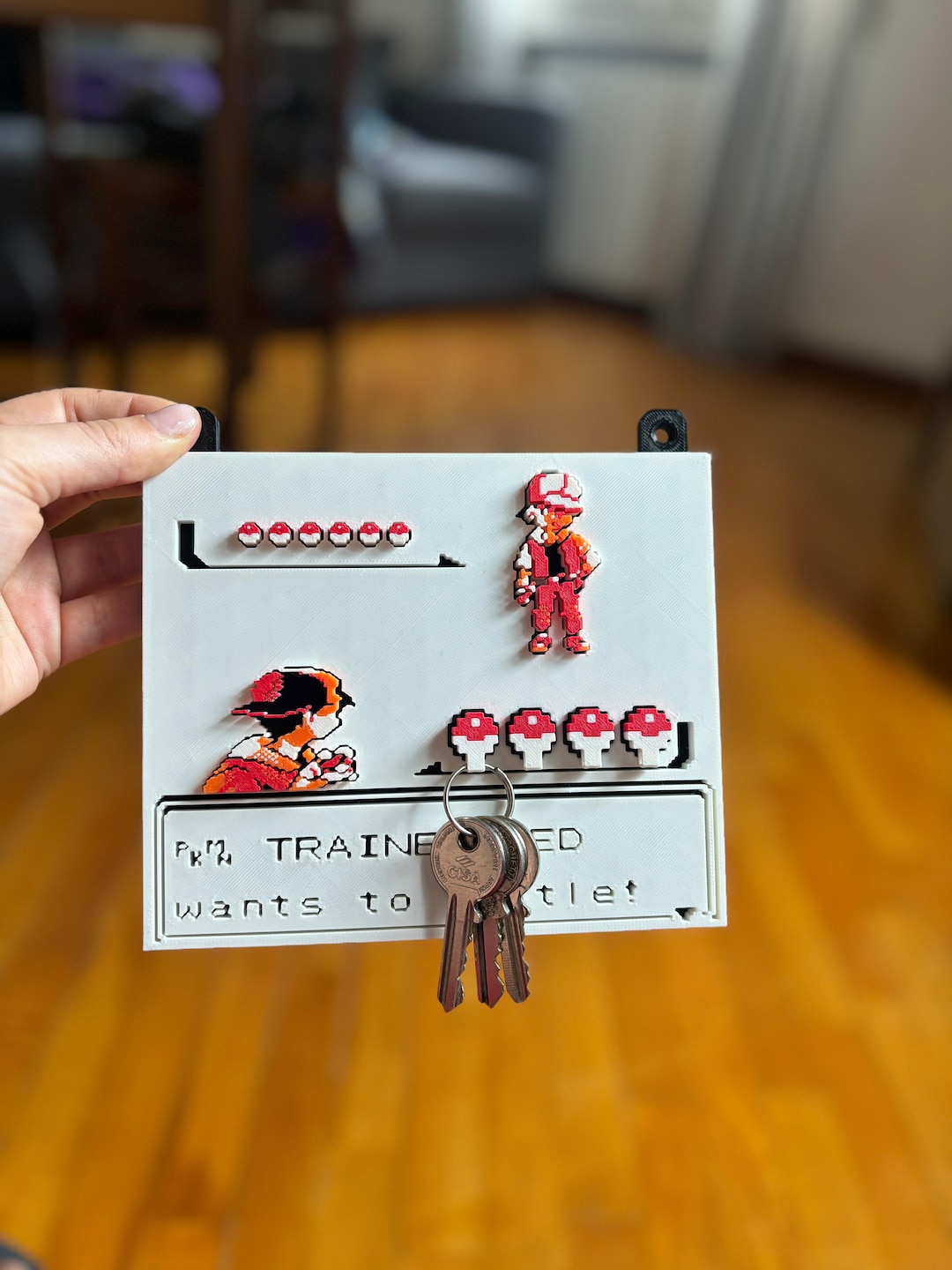 Wall-mounted Pokémon Key Holder Red Vs Gold With Four Interchangeable ...