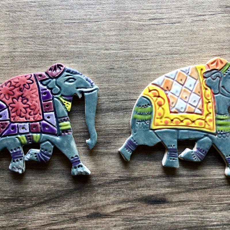 Elephant Tile - Etsy