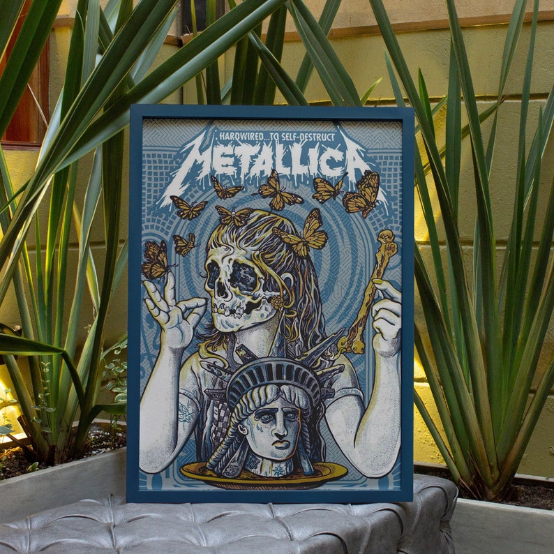 Vintage Metallica Poster, Metallica Poster, Hardwired... to Self ...