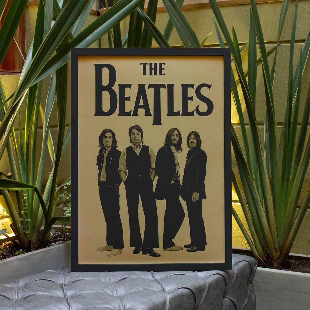 The Beatles Poster, the Beatles Vintage 70s Poster, the Beatles Art Print, Rock Band Poster ...