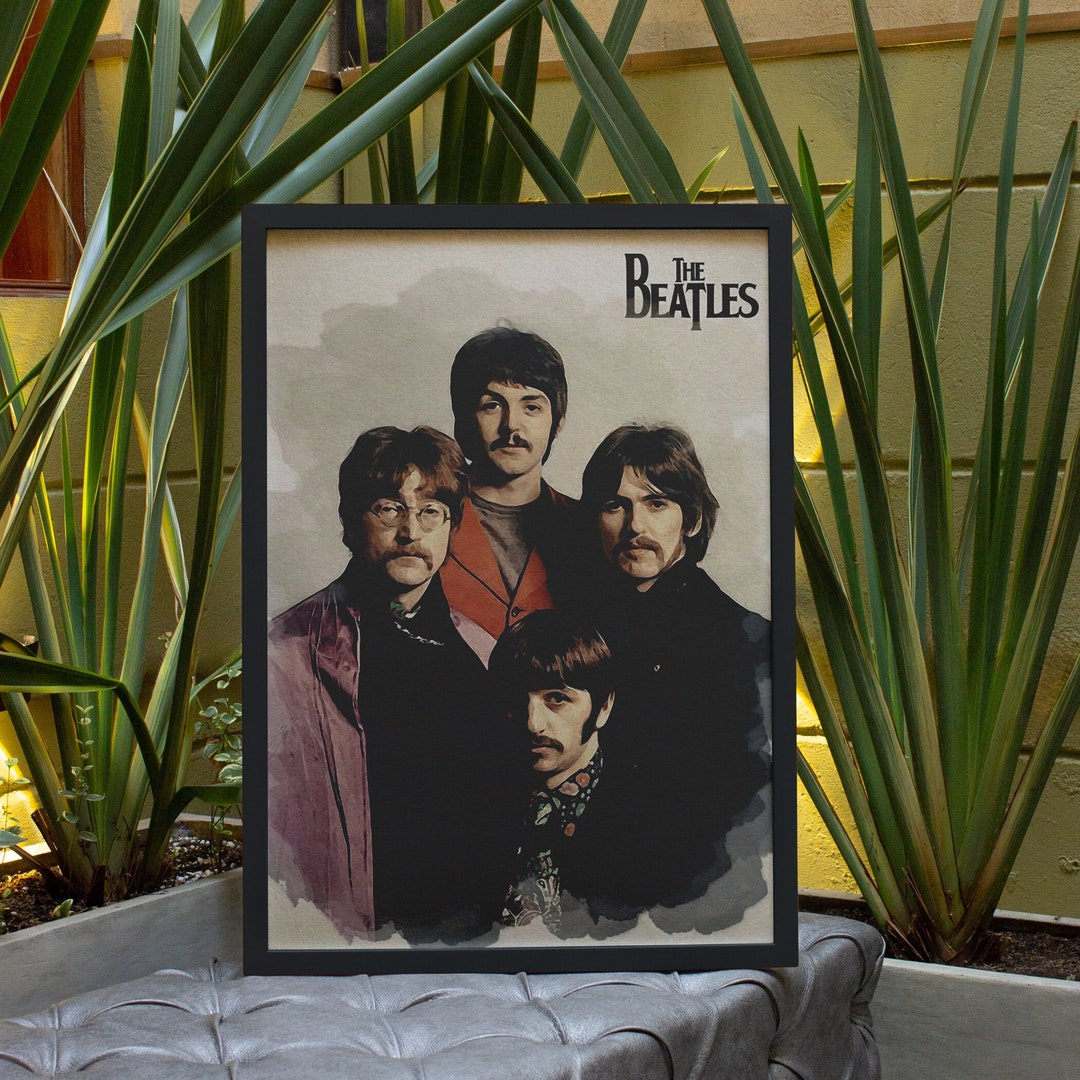 The Beatles Poster, the Beatles Vintage 70s Poster, the Beatles Art Print, Rock Band Poster ...