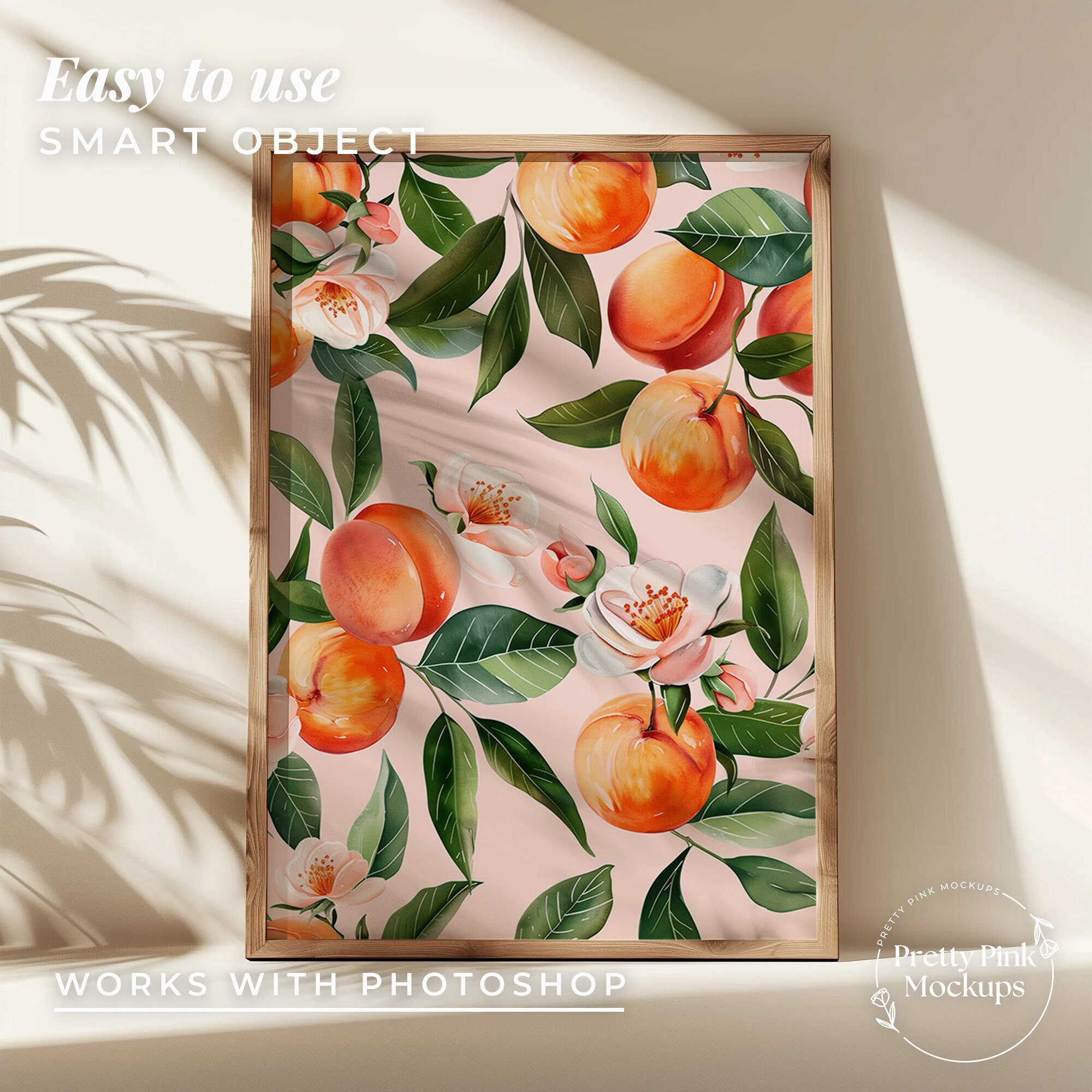 Boho Frame Mockup Vertical Poster Mockup Palm Tree PSD File 5x7 Smart ...