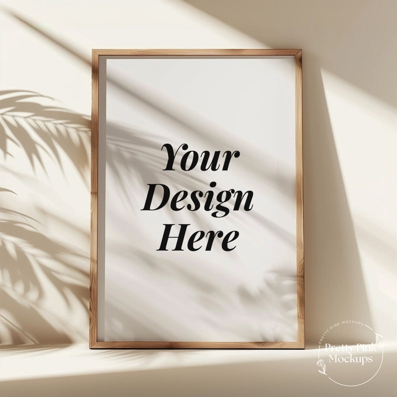 Boho Frame Mockup Vertical Poster Mockup Palm Tree PSD File 5x7 Smart ...