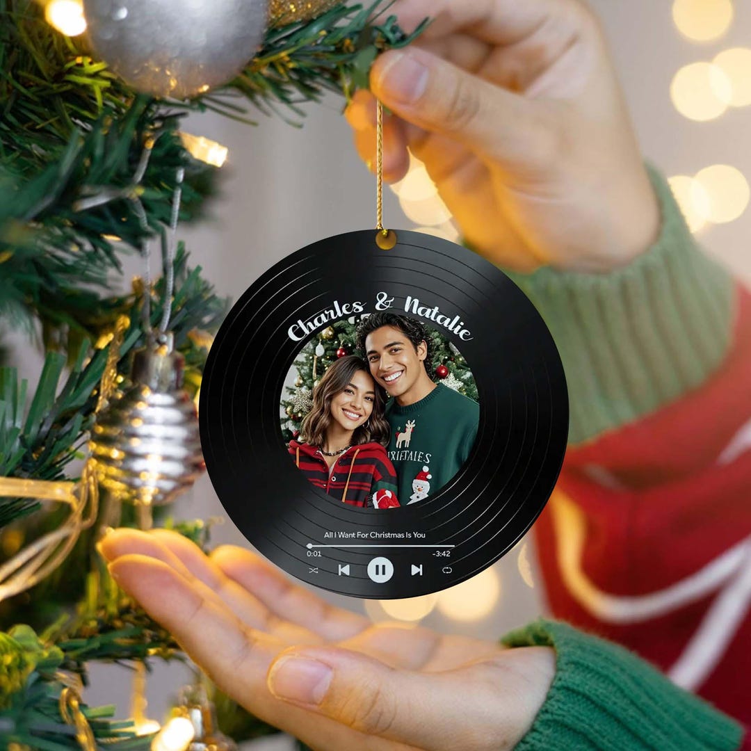 Customized Photo Vinyl Record Style Ornament, Custom Record Vinyl ...
