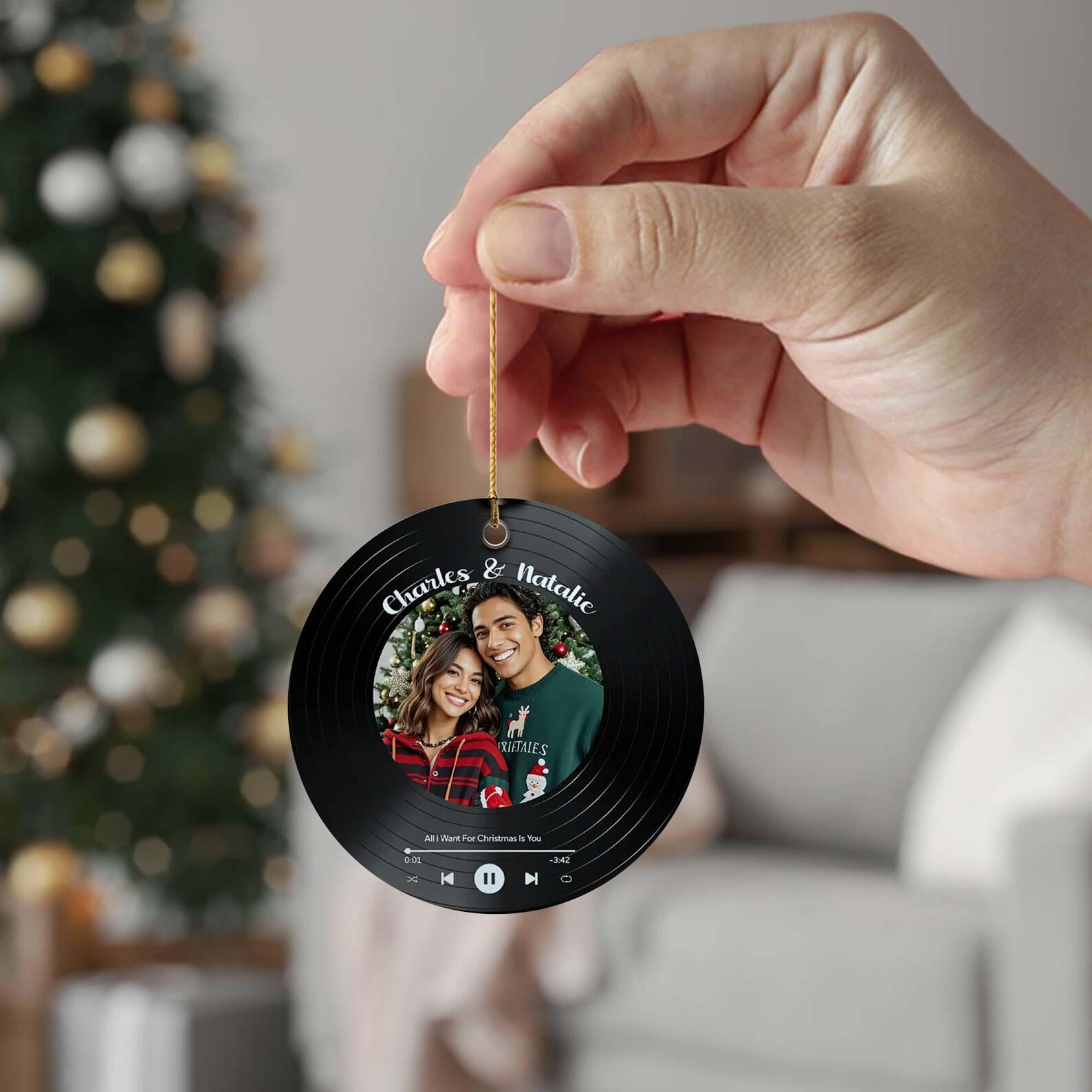Customized Photo Vinyl Record Style Ornament, Custom Record Vinyl ...