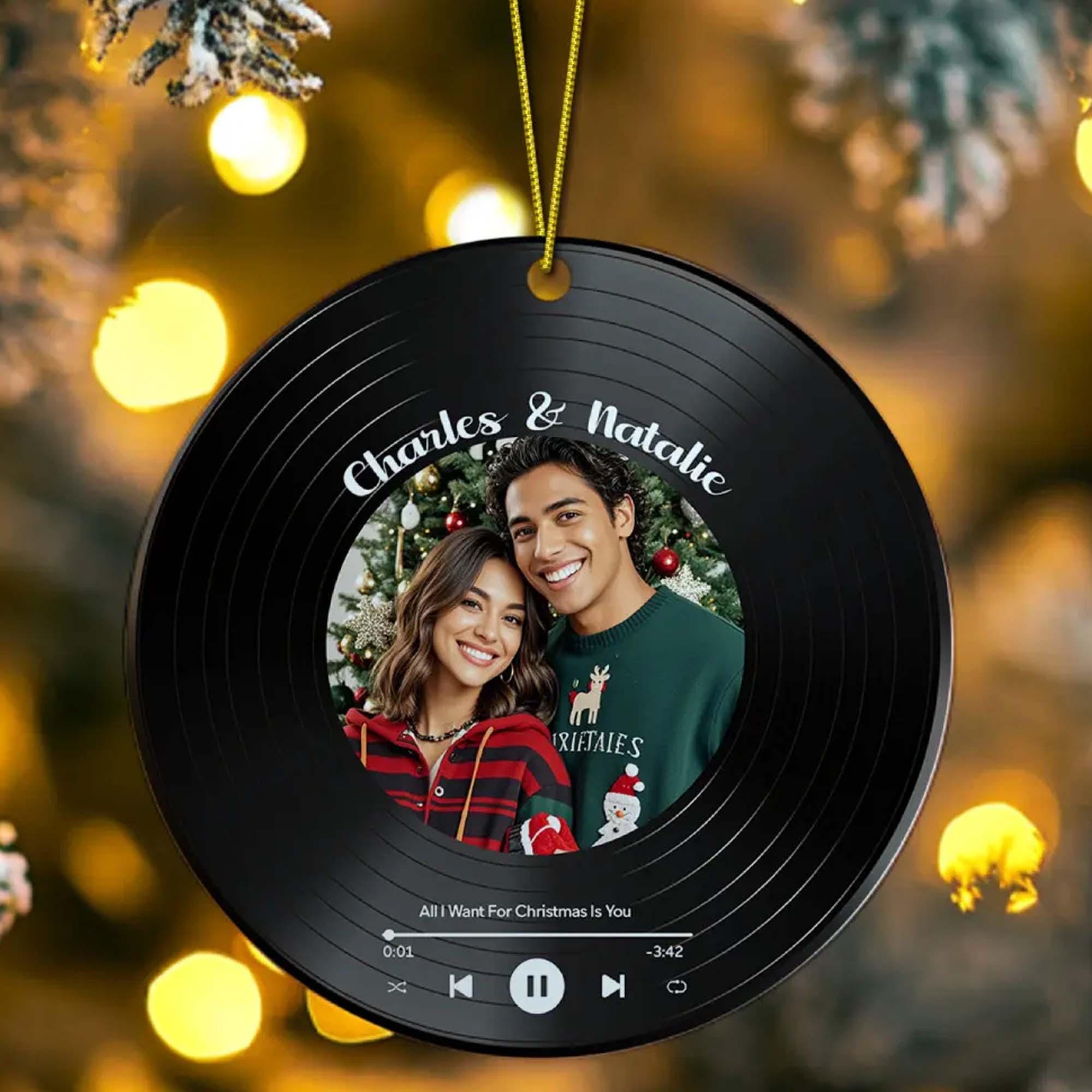 Customized Photo Vinyl Record Style Ornament, Custom Record Vinyl ...