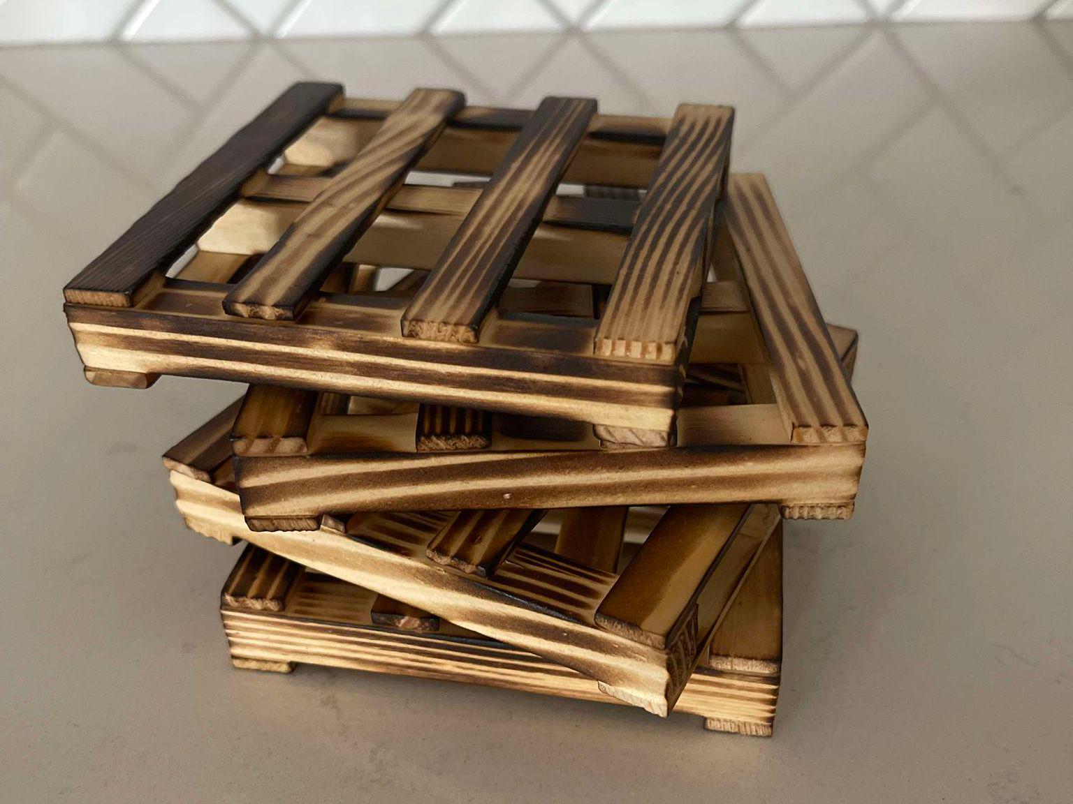 Farmhouse Mini Pallet Coasters (set of 4) - Etsy