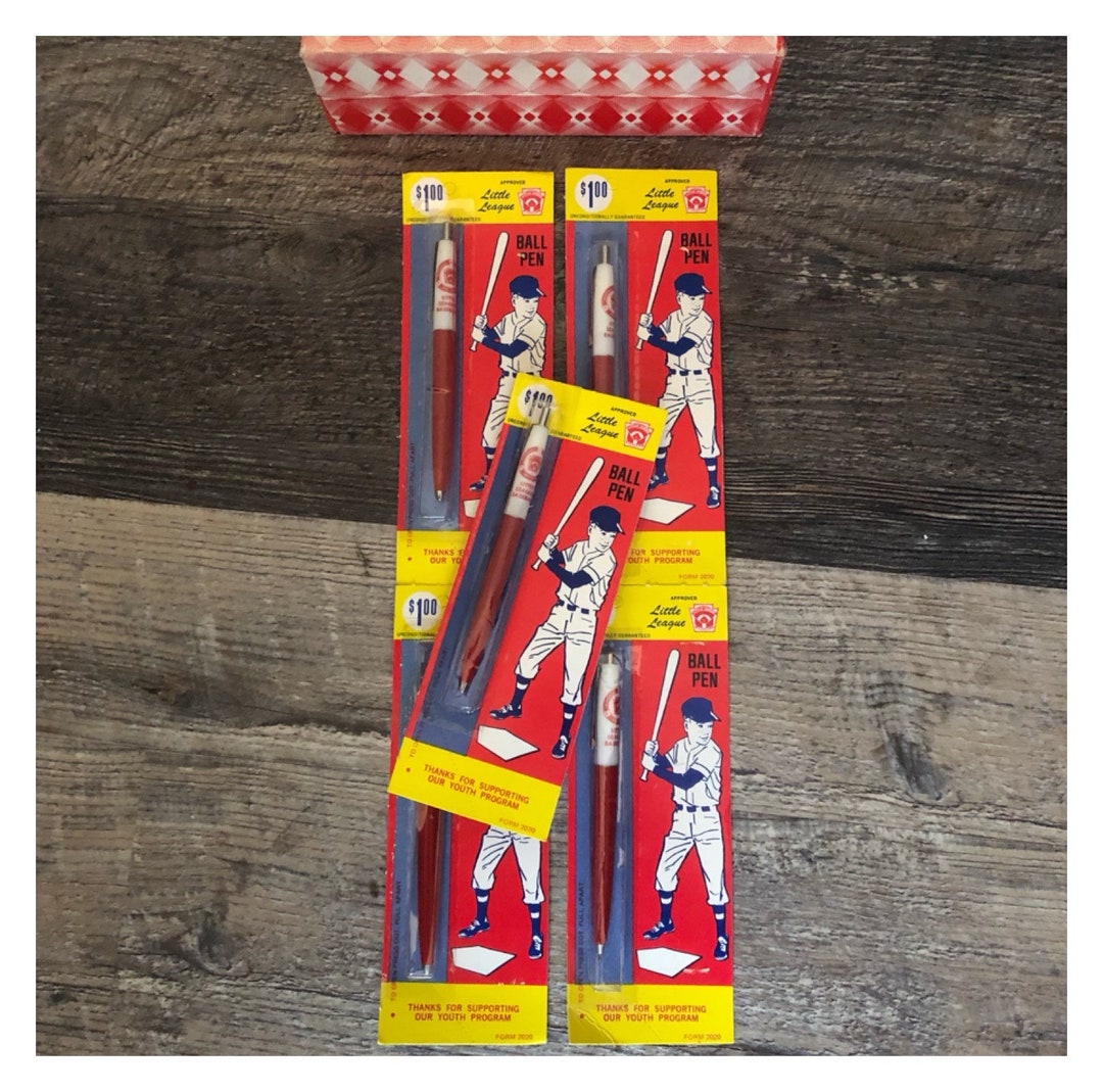 Vintage Little League Baseball Plastic Ball Ballpoint Pen Slugger Pen ...