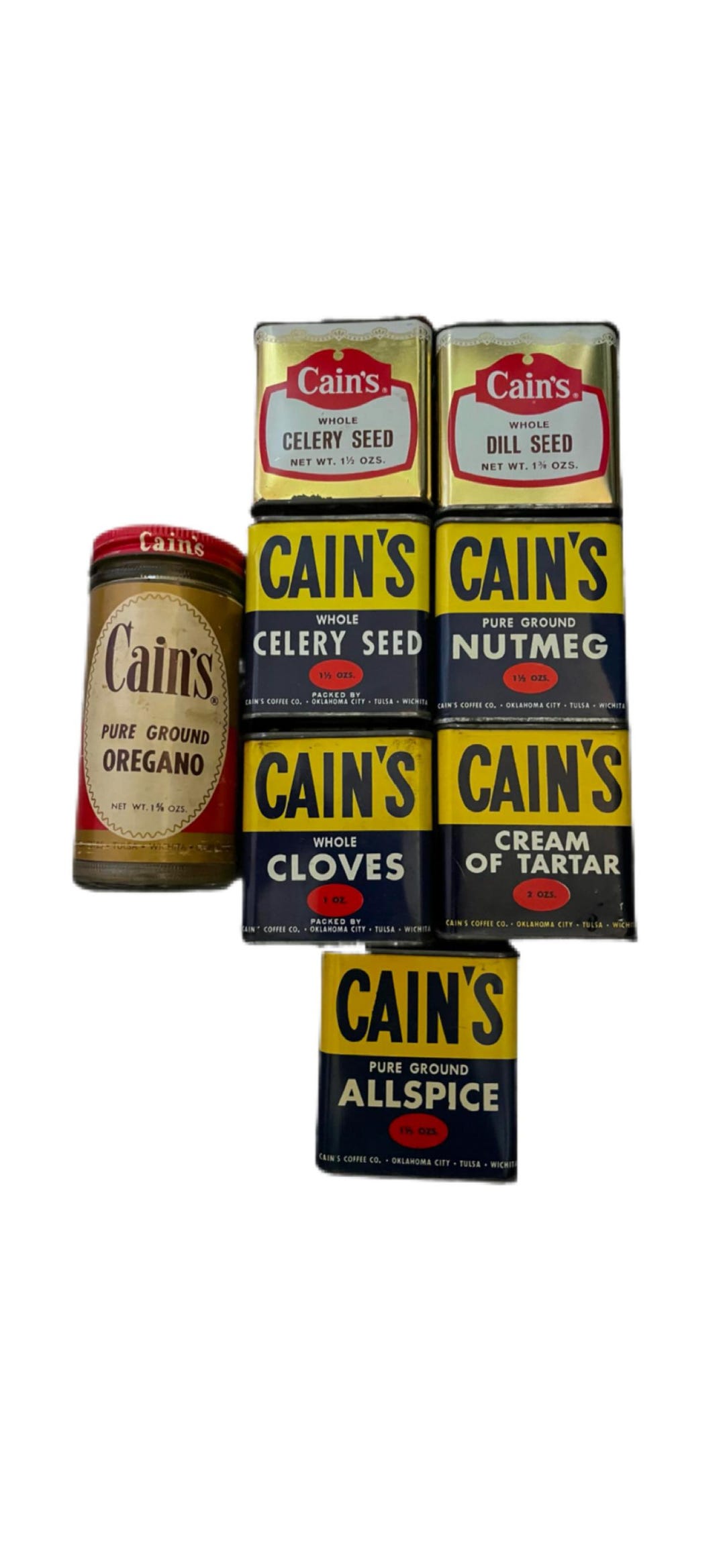 Vintage Cain’s Brand Spice Tin. 1950s Various Spice Seasoning Tins ...