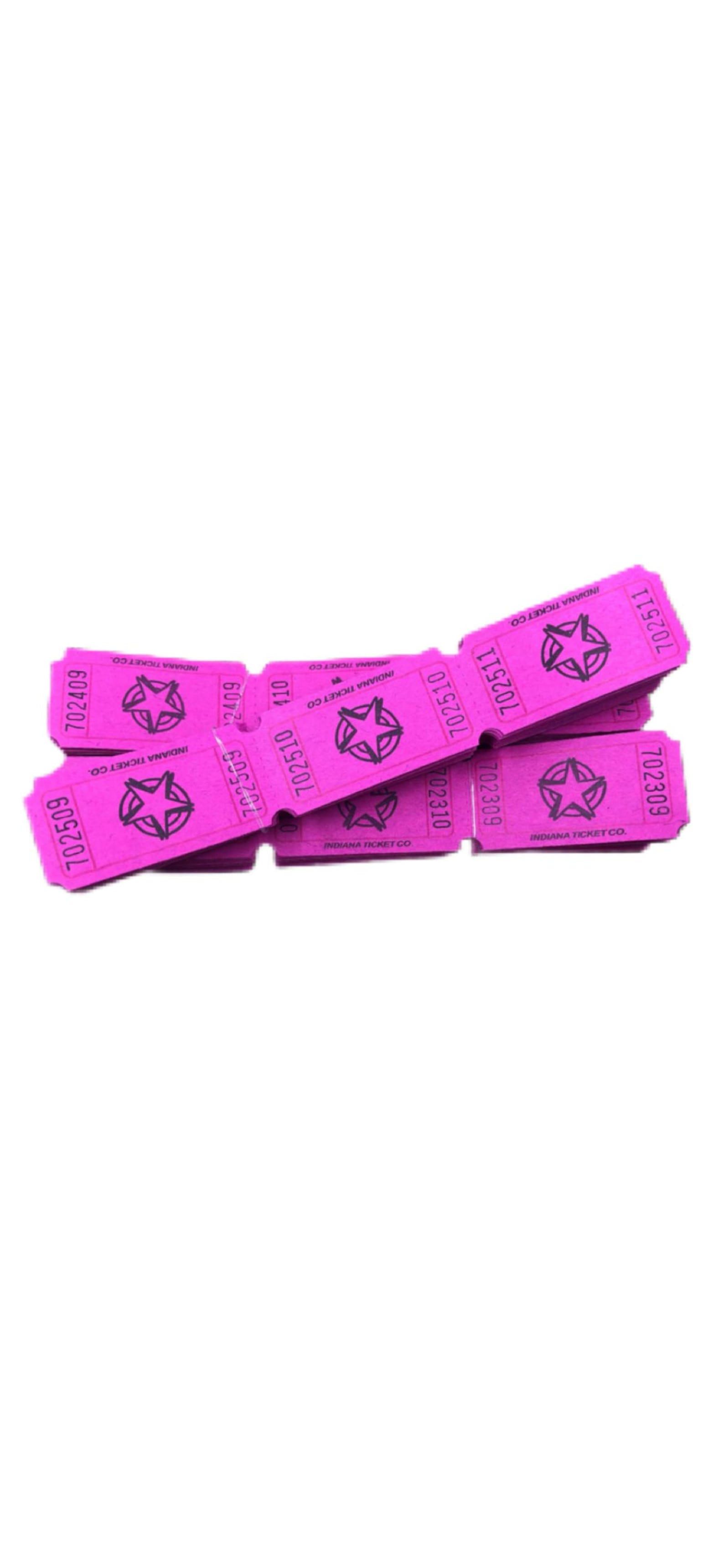 100 Hot Pink Tickets With a Star. Game Tickets. Carnival Tickets. Such ...