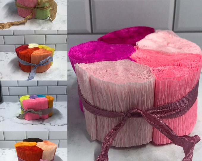 Crepe Paper Variety Set. 5 Rolls 5 Colors per Set! Many Sets to Choose ...